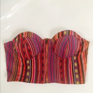 Forever 21 | Tops | Multi Color Bustier | Poshmark